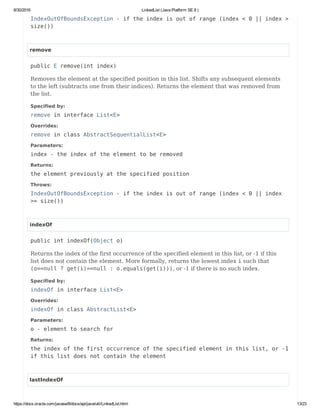 Linked list (java platform se 8 ) | PDF