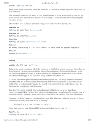 Linked list (java platform se 8 ) | PDF