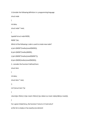 Linked list Output tracing | PDF