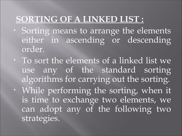 Linked lists