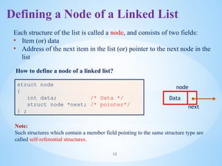 Linked Lists, Single Linked list and its operations | PPTX