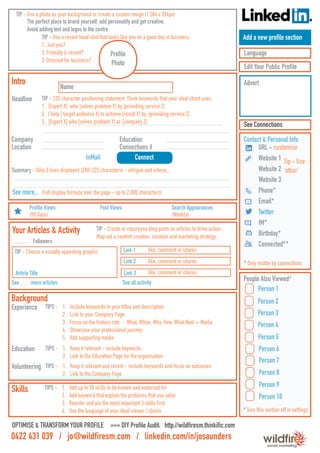 Linked profile worksheet 2018 | PDF