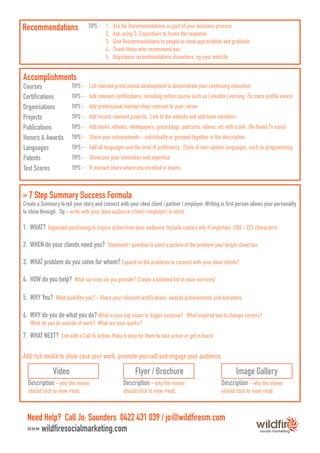 Linked profile worksheet 2018 | PDF