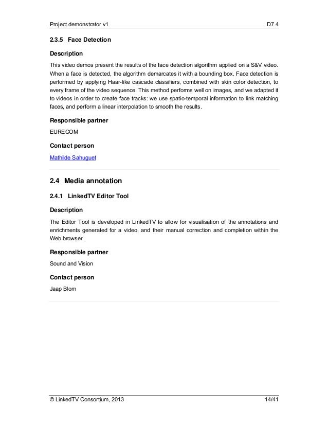 Project demonstrator