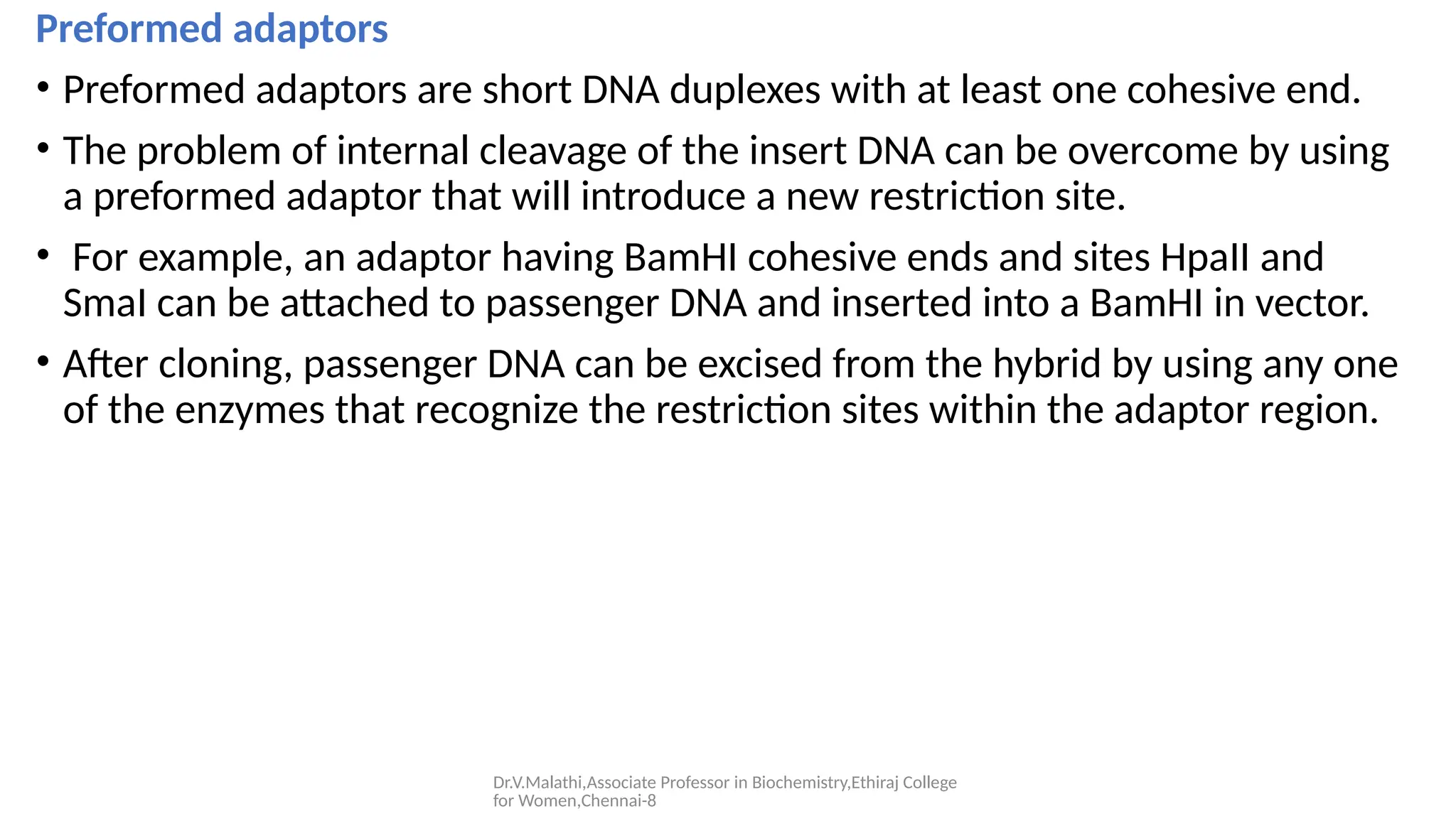 Presentation on Linkers &Adapters used in rDNA Technology | PPTX