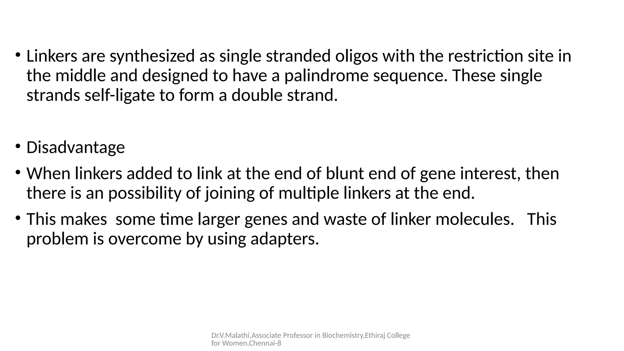 Presentation on Linkers &Adapters used in rDNA Technology | PPTX