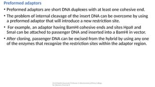Presentation on Linkers &Adapters used in rDNA Technology | PPTX