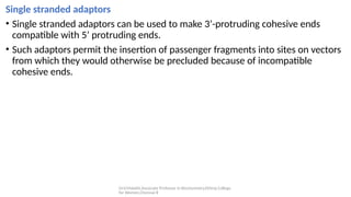 Presentation on Linkers &Adapters used in rDNA Technology | PPTX