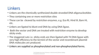 Presentation on Linkers &Adapters used in rDNA Technology | PPTX