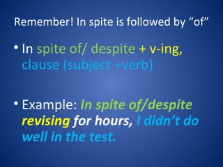 Linking words that express contrast | PPT