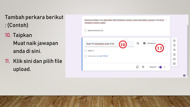 Link Cara bina GOOGLE FORM - Step by Step.pptx | Free Download