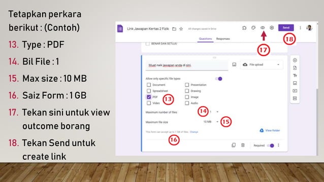 Link Cara bina GOOGLE FORM - Step by Step.pptx | Free Download