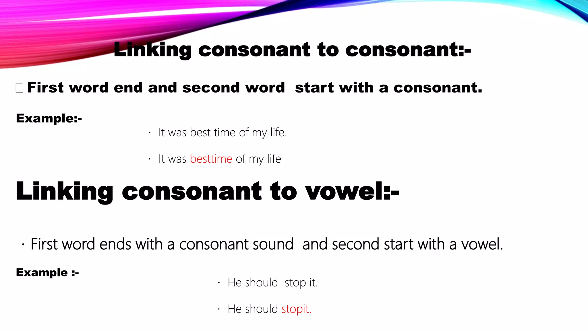 Linking in phonetic [linguistic] | PPTX