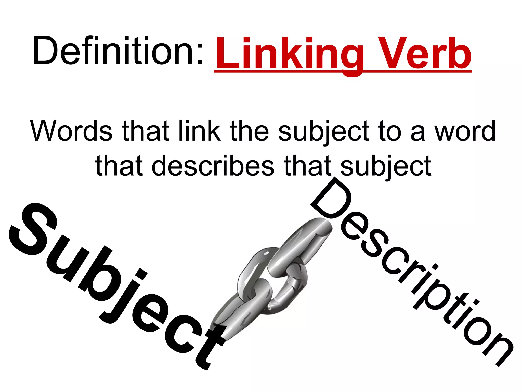 Linking Verbs | PPT