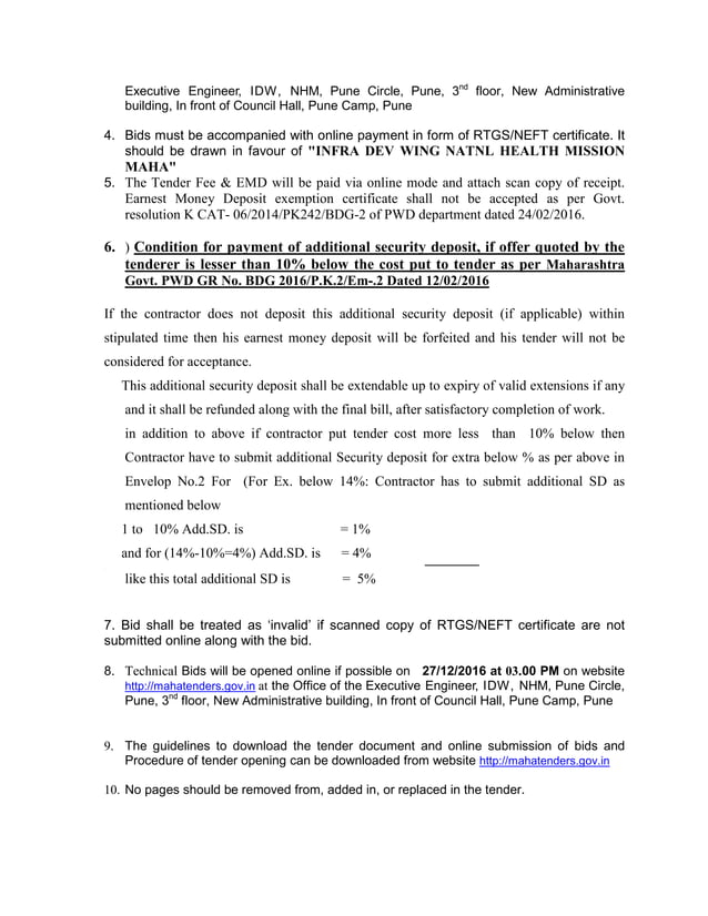 Tender Notice Sample | PDF | Business | Business and Finance
