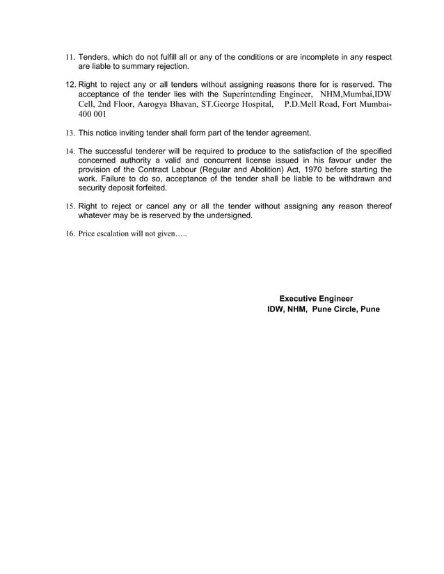 Tender Notice Sample | PDF | Business | Business and Finance