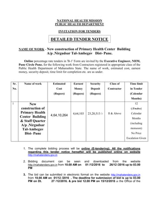 Tender Notice Sample | PDF