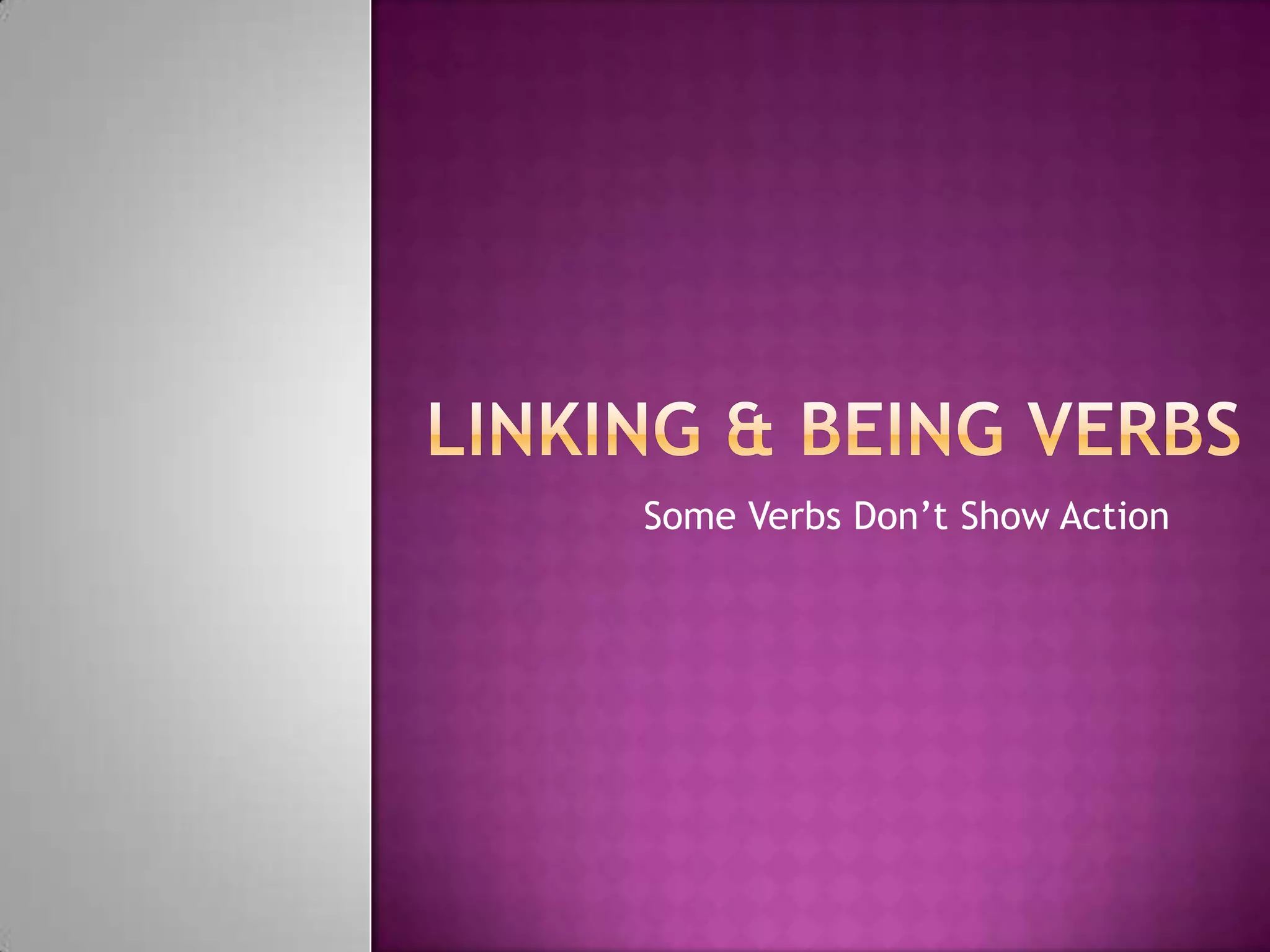 Linking Verbs | PPTX