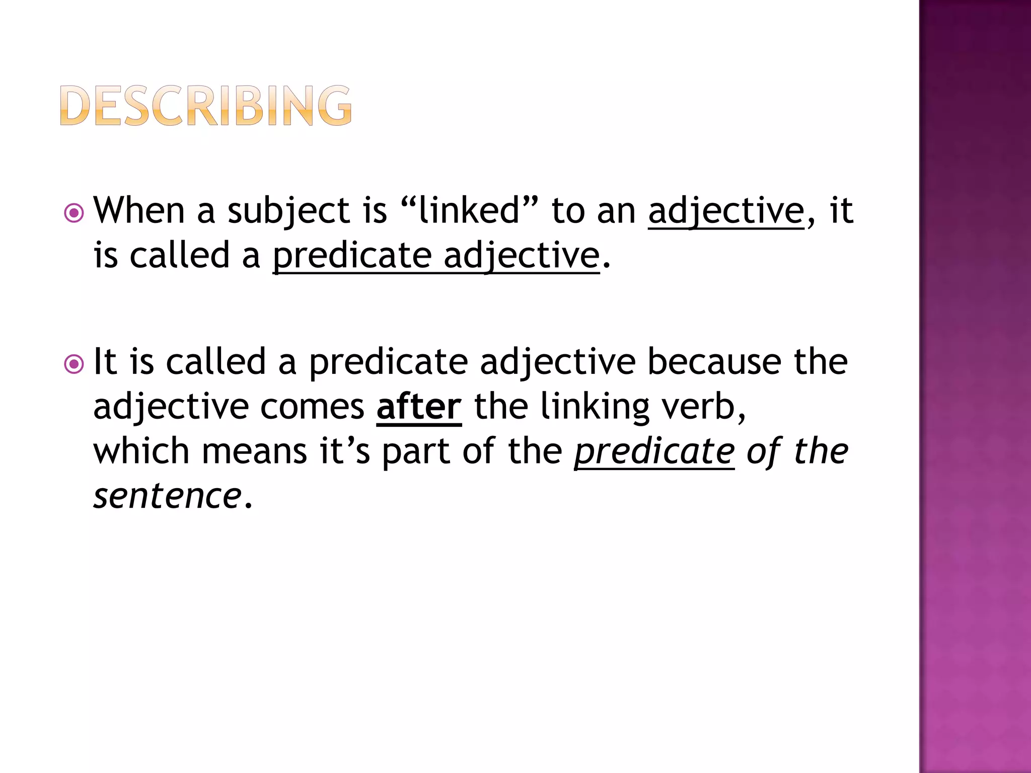 Linking Verbs | PPTX