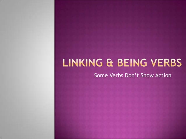 Linking Verbs | PPTX