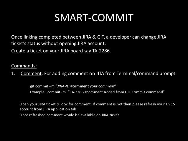 Linking Between Jira And Git Smart Commit Command