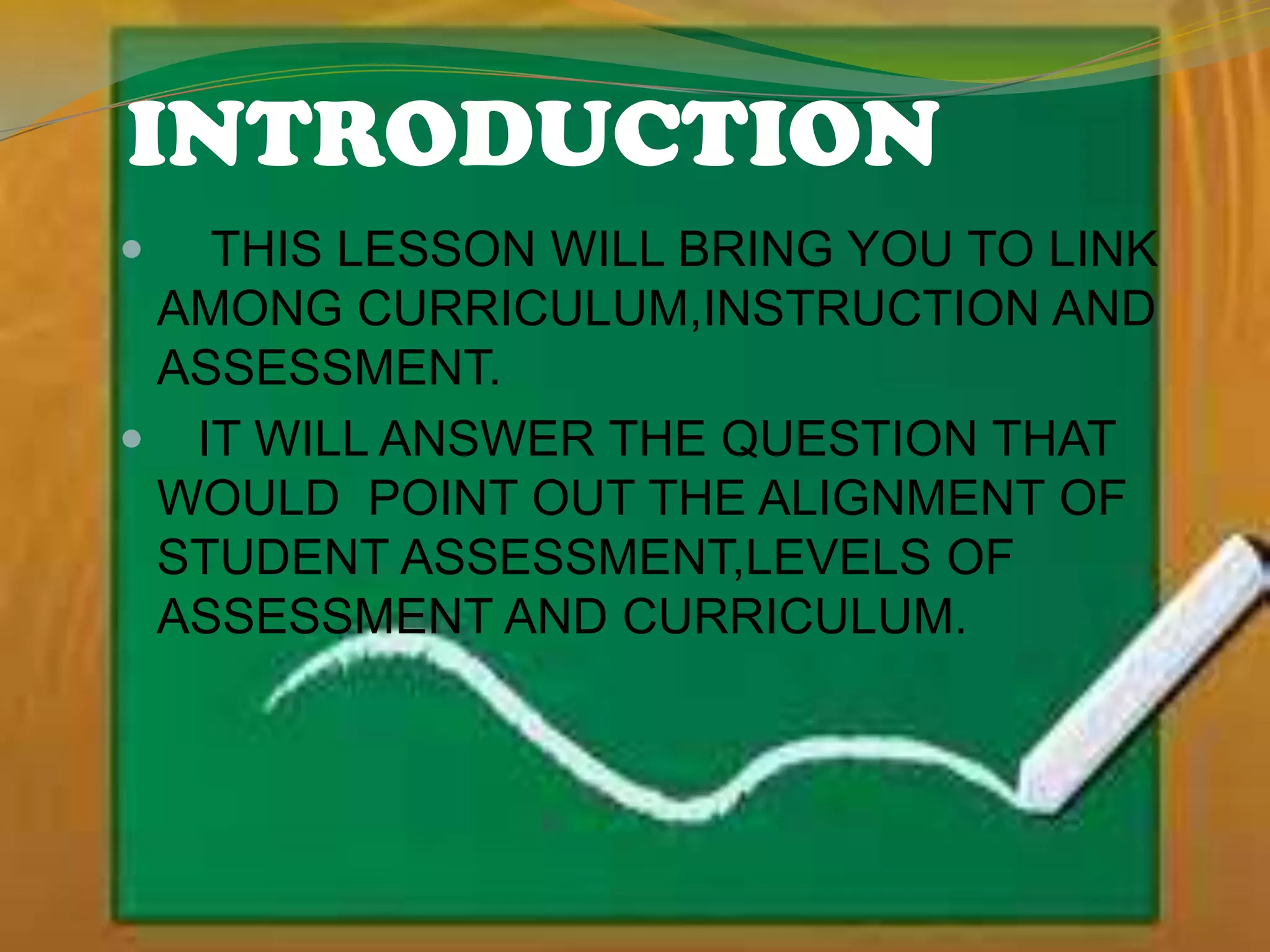 Linking curriculum,instruction and assessment(cia)making fit | PPTX