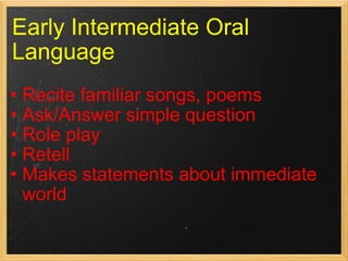 Oral Language Strategies | PPT