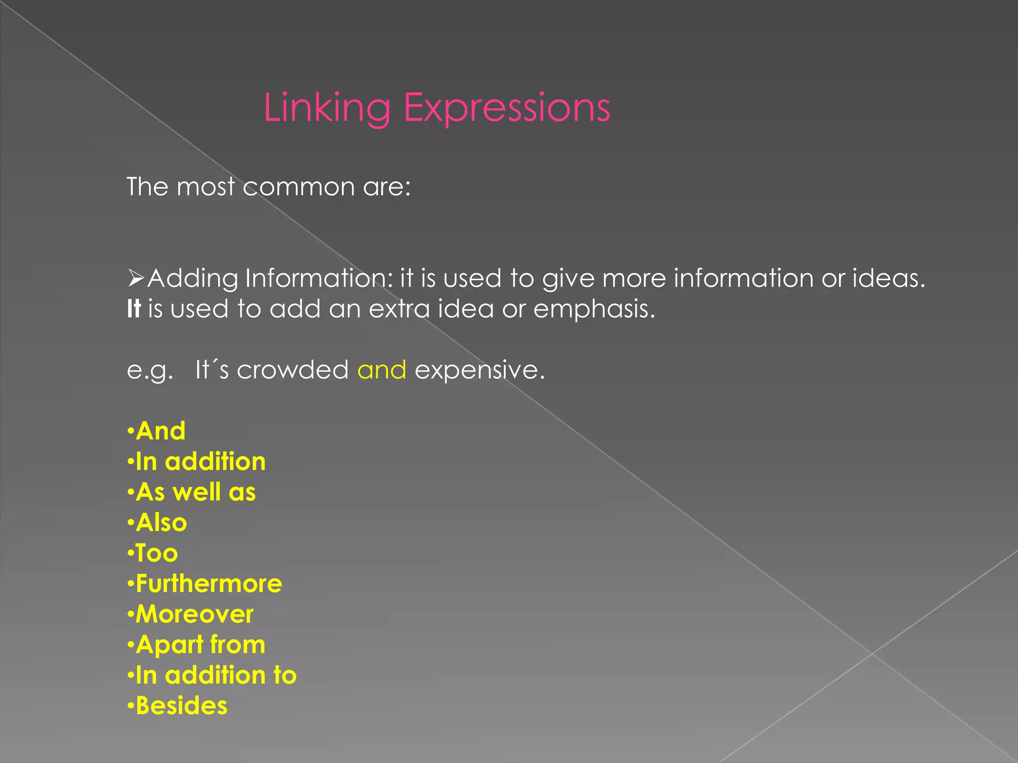 Linking expressions | PPTX