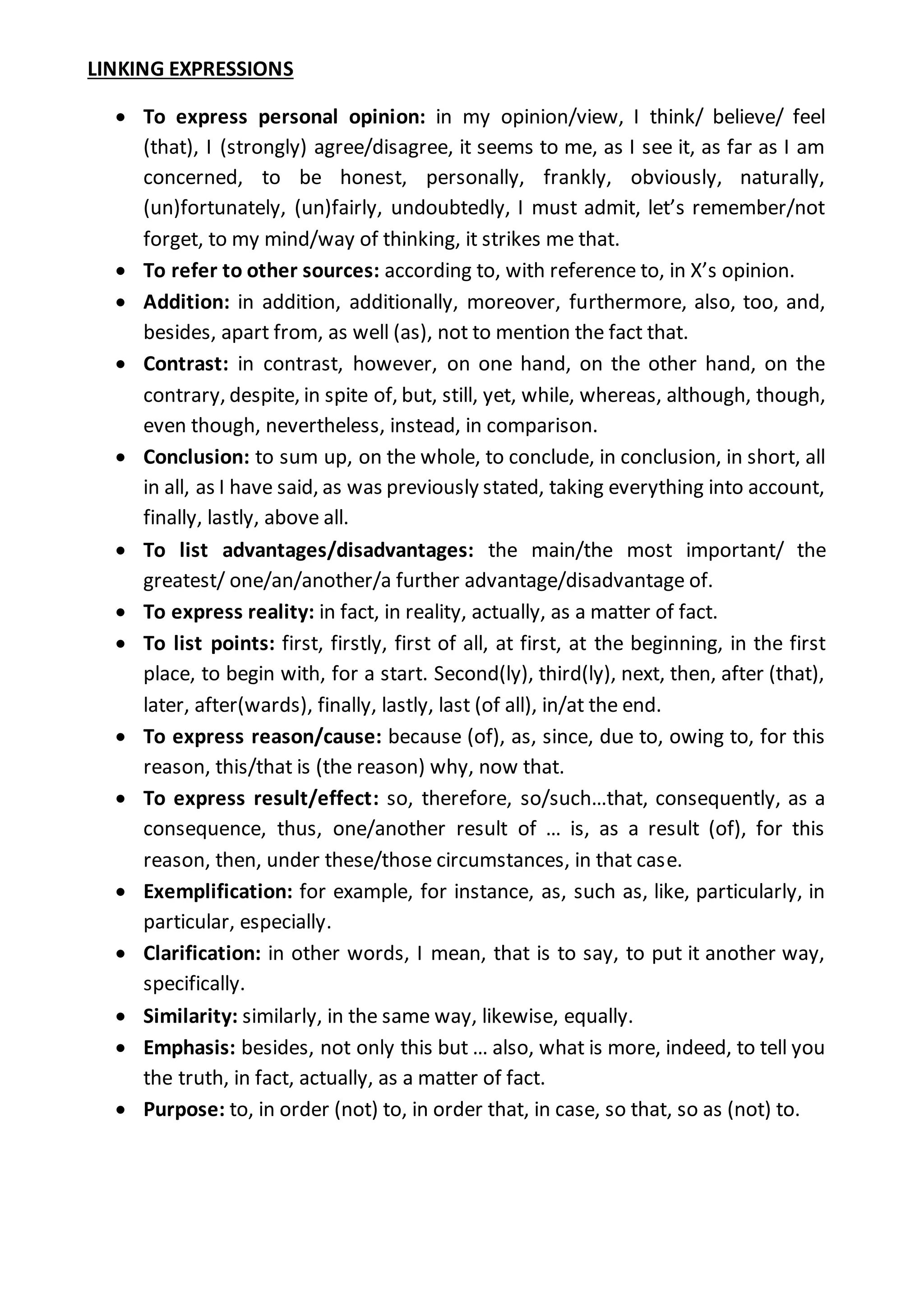 Linking expressions | DOCX