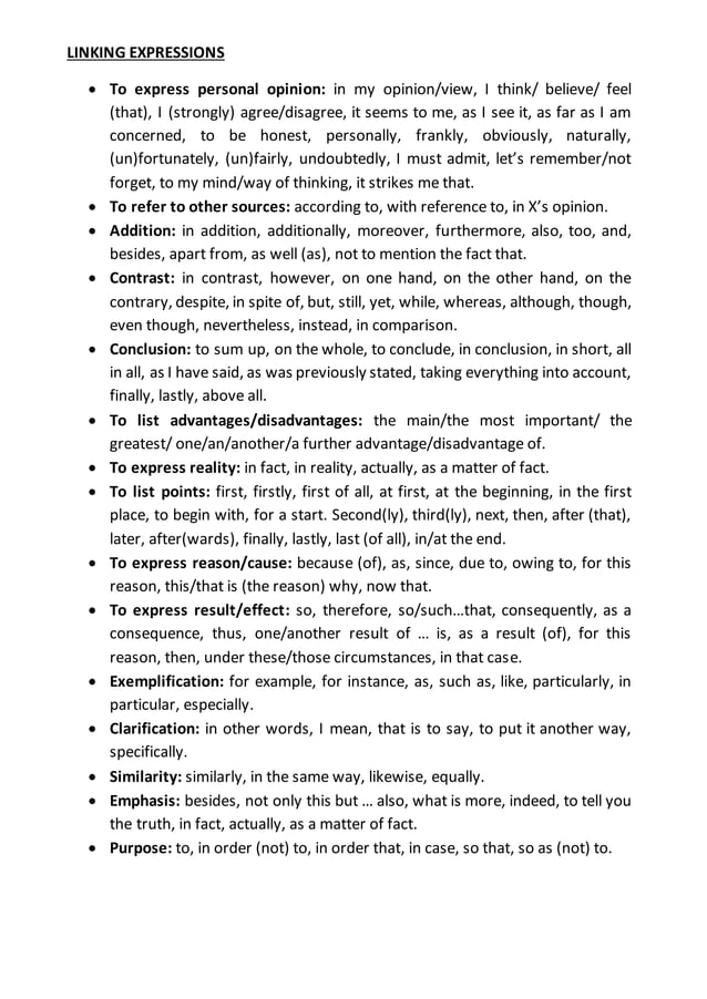 Linking expressions | PDF