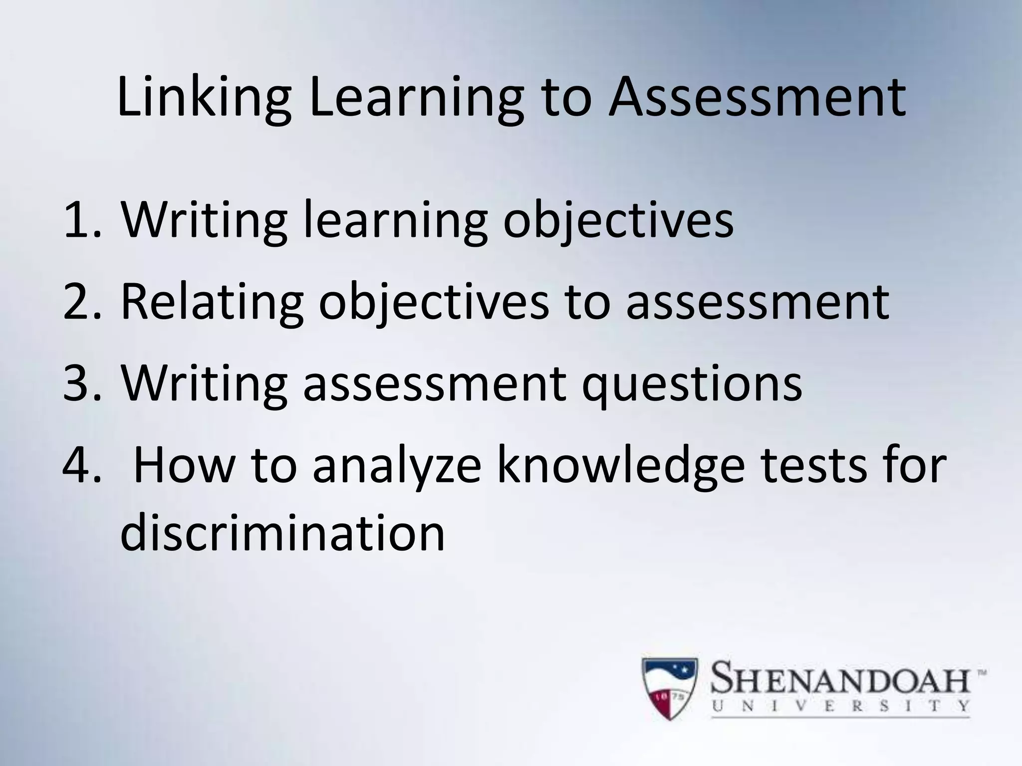 Learning Objectives Presentation | PPTX