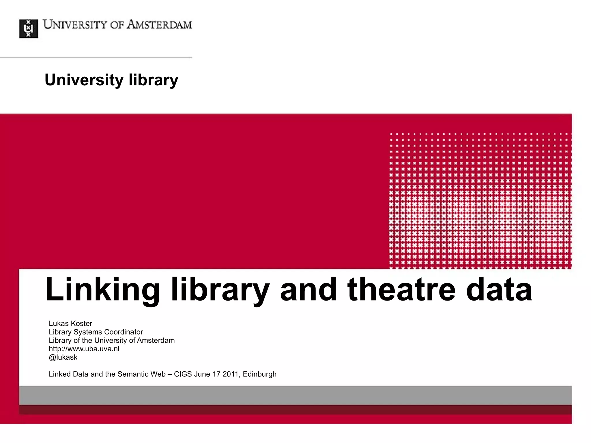 Linking library and theatre data | PPT