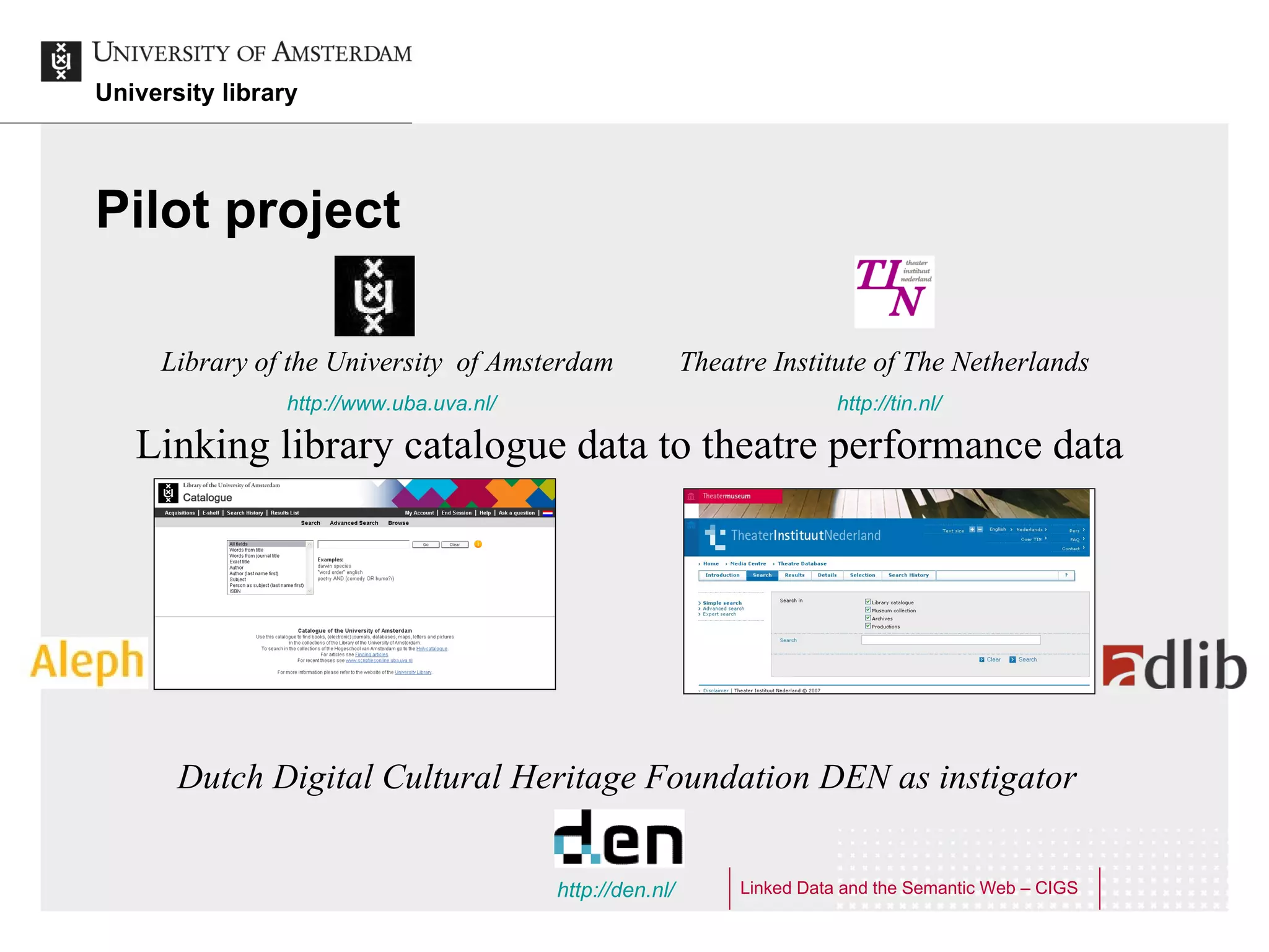 Linking library and theatre data | PPT