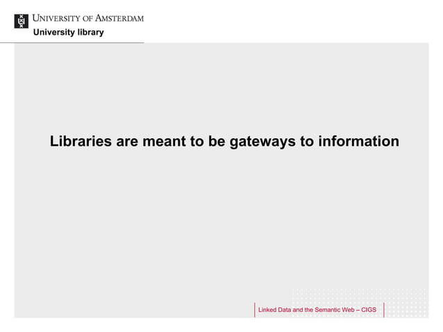Linking library and theatre data | PPT