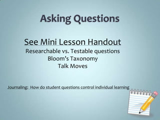 Linking literacy with science inquiry | PPTX