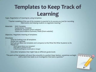 Linking literacy with science inquiry | PPTX