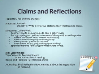 Linking literacy with science inquiry | PPTX