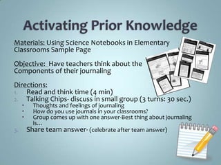 Linking literacy with science inquiry | PPTX