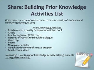 Linking literacy with science inquiry | PPTX