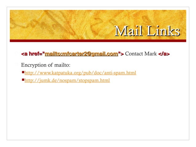 HTML Linking Overview | PPT | Web Design and HTML | Internet