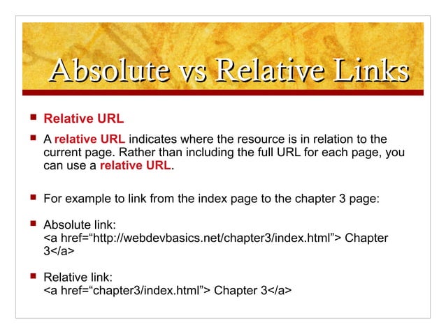 HTML Linking Overview | PPT | Web Design and HTML | Internet