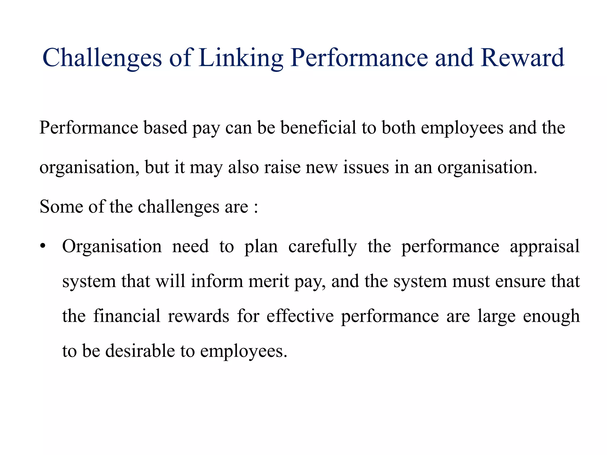 Linking performance to pay | PPTX