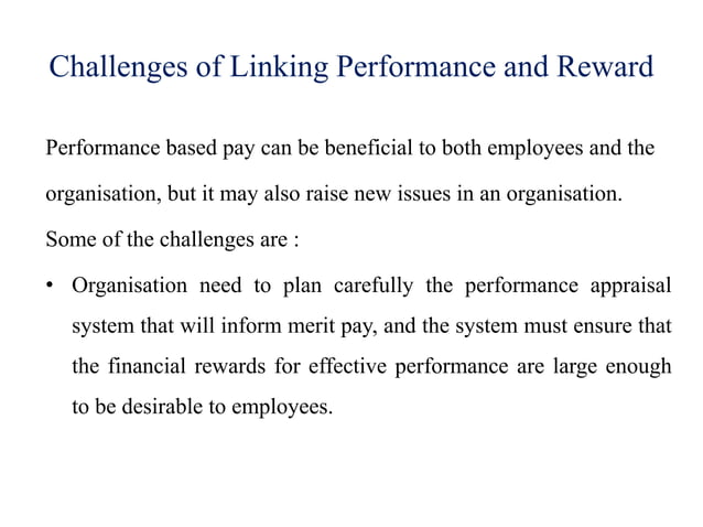 Linking performance to pay | PPTX