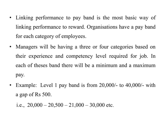 Linking performance to pay | PPTX