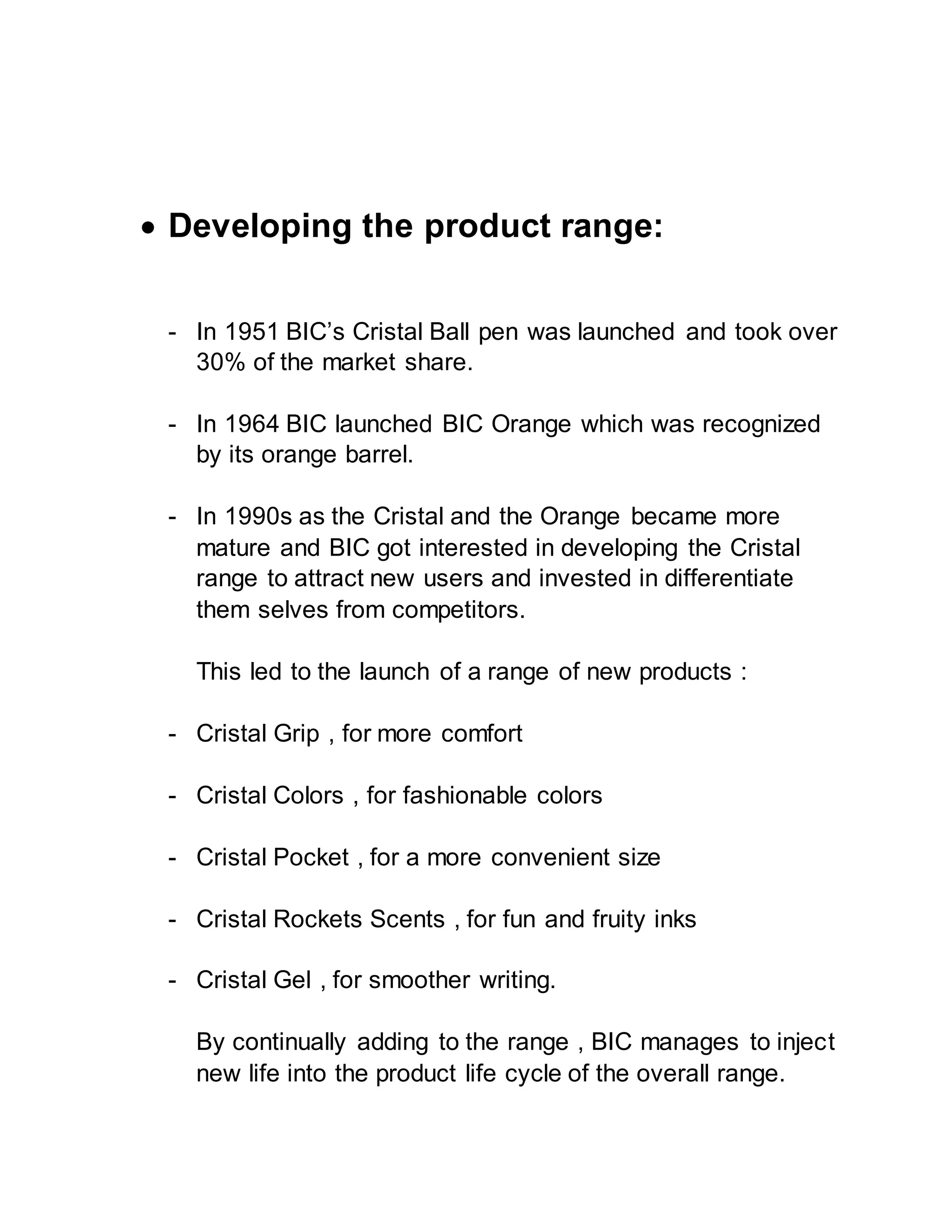 Linking promotional activity to the product life cycle (BIC case study ...
