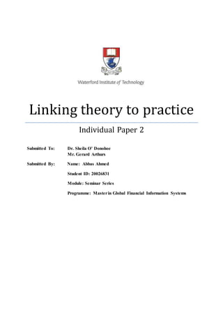 Linking theory to practice | DOCX