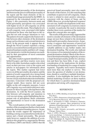 Linking Travel Motivation, Tourist Self Image And Destination Brand ...