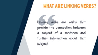 Linking verbs | PDF