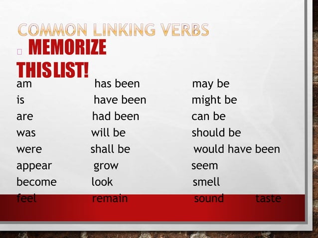 Linking verbs.pptx | Programming Languages | Computing