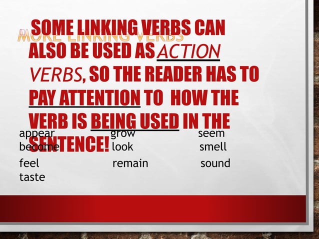 Linking verbs.pptx | Programming Languages | Computing